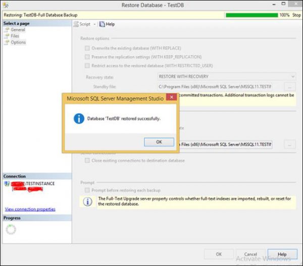 Cách khôi phục cơ sở dữ liệu trong MS SQL Server - HKT SOFT