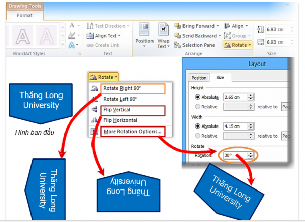 Microsoft Word (Bài 34): Các thao tác cơ bản Shape - HKT SOFT